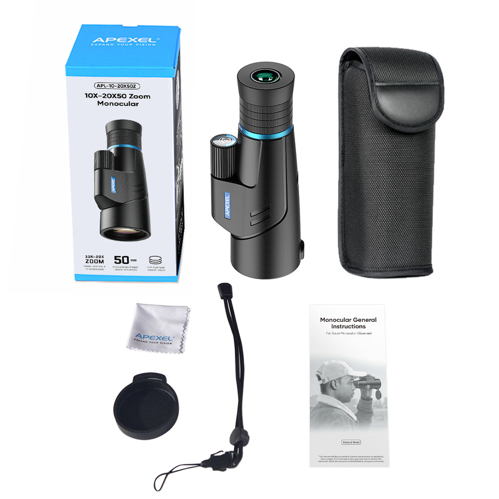 APEXEL 10-20X Monocular Telescope — Magnifiers NZ