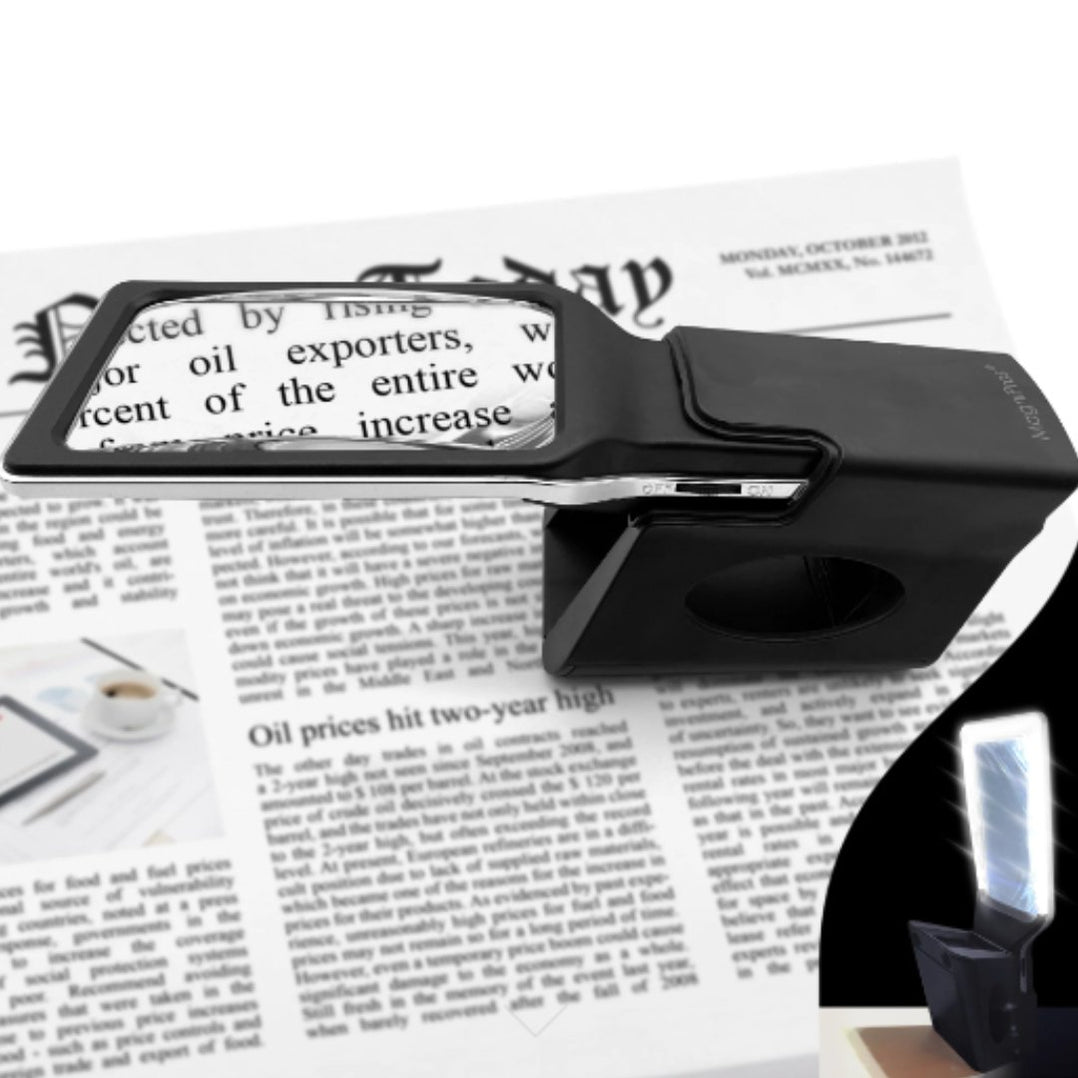 4X Magnipros USB Rechargeable Handheld Magnifier with LED Lights ...