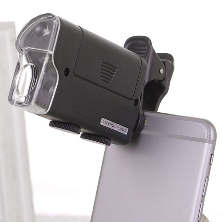 Pocket Microscope 60-100X with Phone Clip and UV Light — Magnifiers NZ