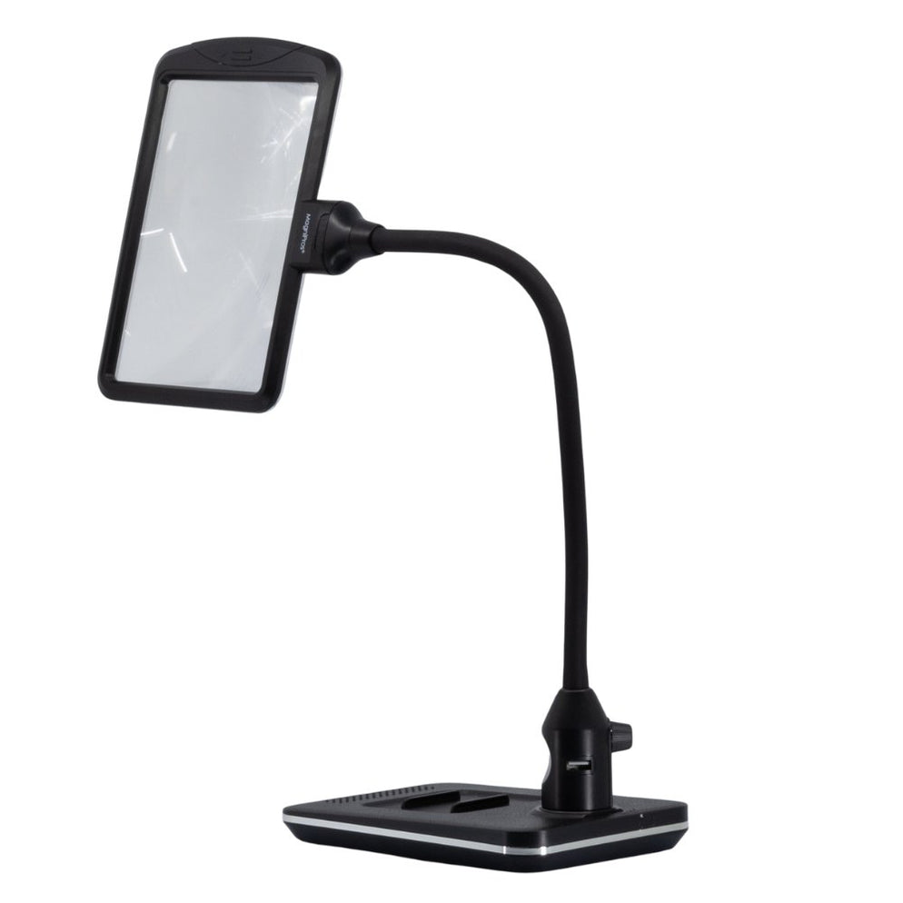 MagniPros Stand Magnifier with LED Lighting and Charging Port ...