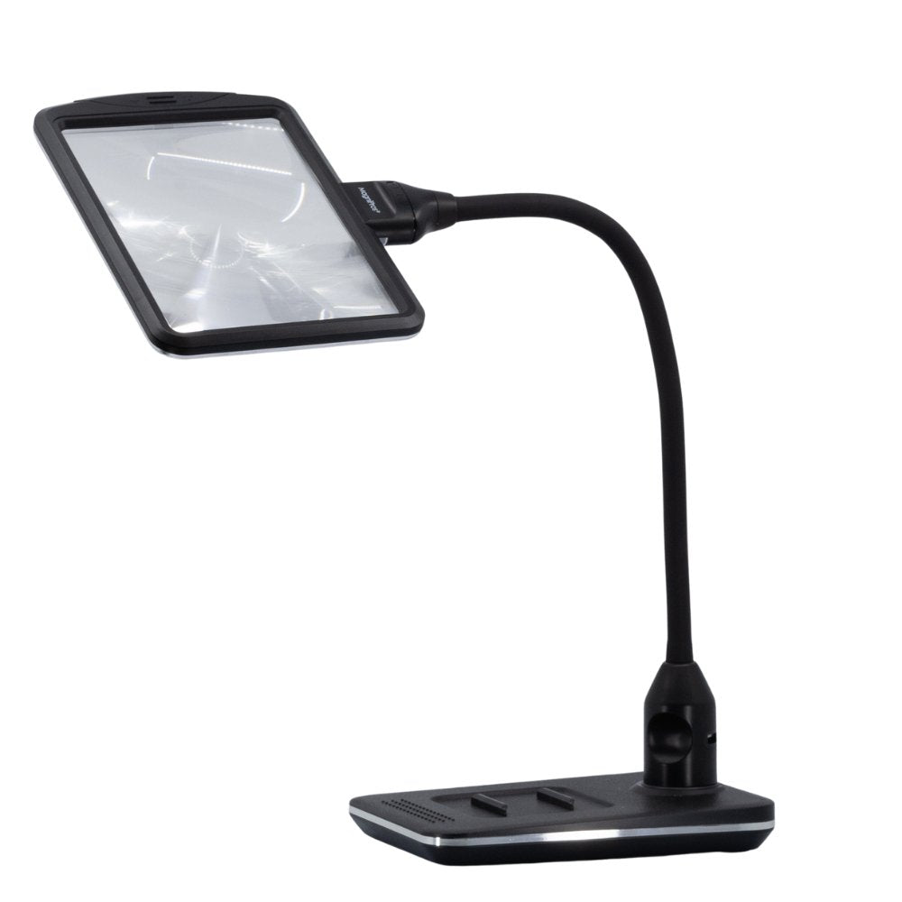 MagniPros Stand Magnifier with LED Lighting and Charging Port ...