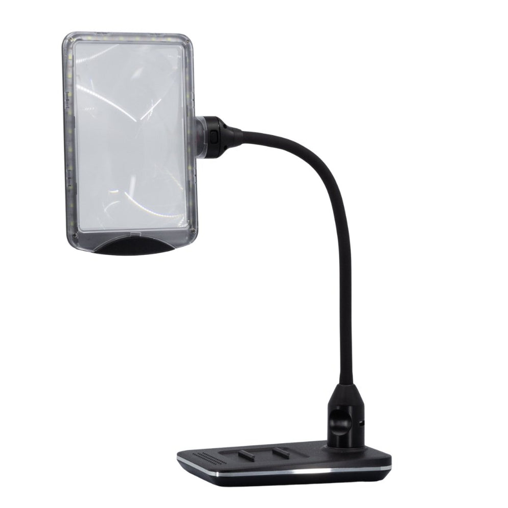 MagniPros Stand Magnifier with LED Lighting and Charging Port ...