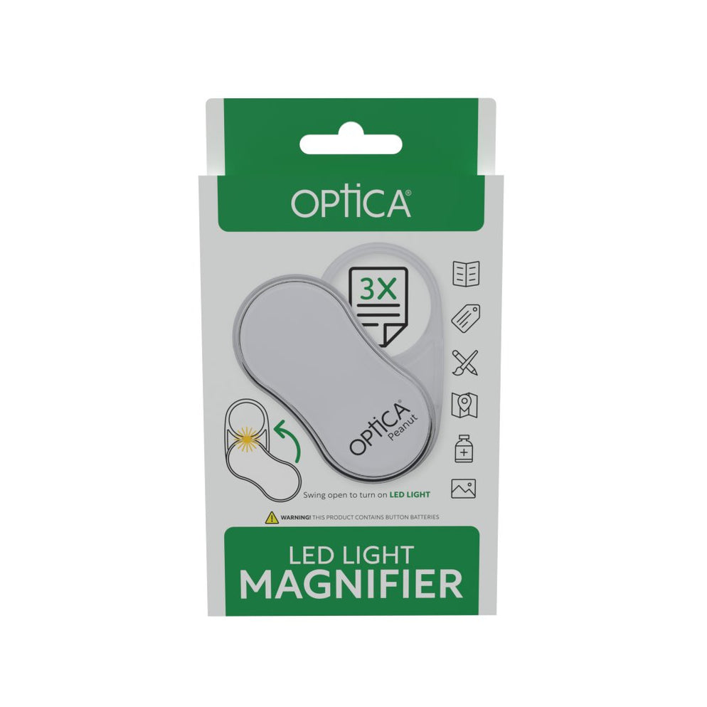 Optica Mini-Metro Peanut - LED 3x Magnifier — Magnifiers NZ