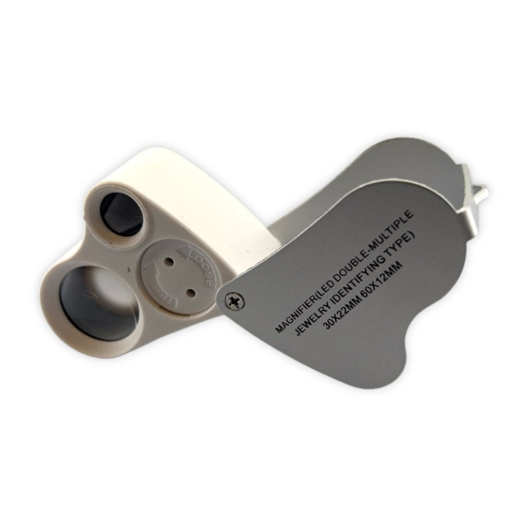 Two Lens Inspection Magnifier 30X 60X LED — Magnifiers NZ